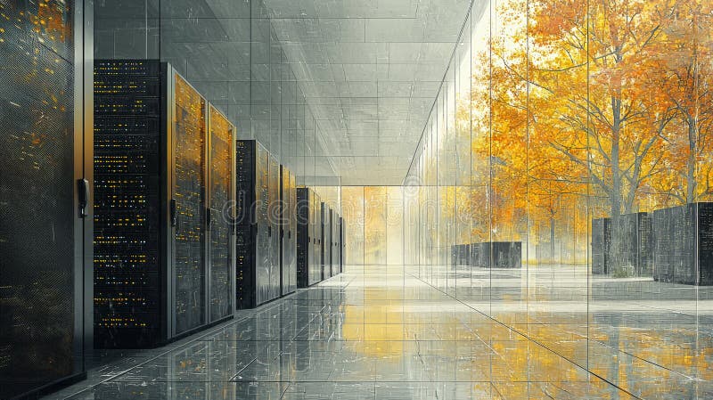 Modern Server Farm: Transition from Reality To Concept. Generative AI ...