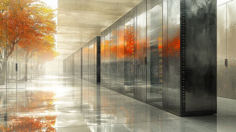 Modern Server Farm: Transition from Reality To Concept. Generative AI ...