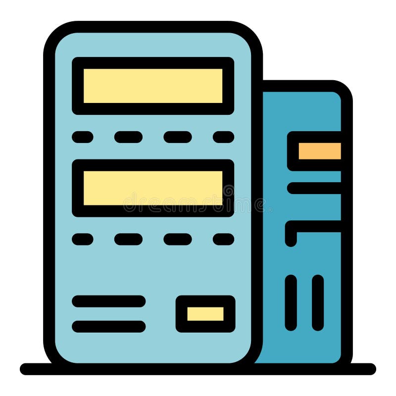 Modern Server Icon Color Outline Vector Stock Illustration ...