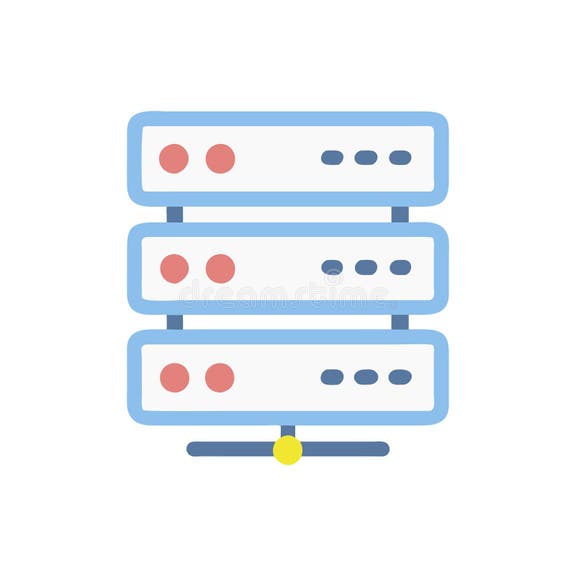 Modern Server Icon for Networking Stock Illustration - Illustration of ...