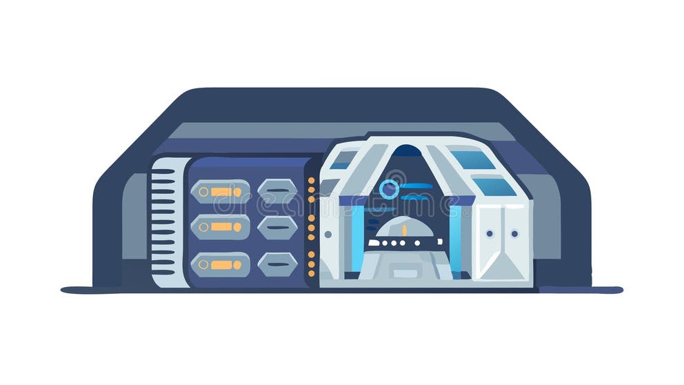 Modern Server Rack Unit, Data Center Infrastructure, Vector Design ...