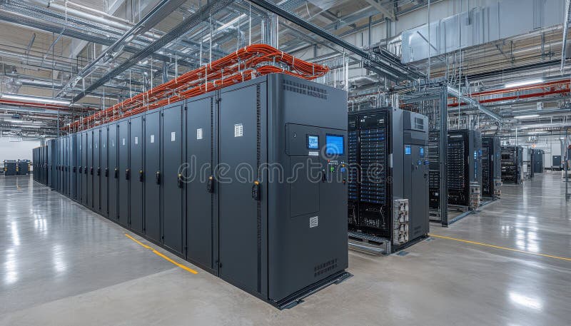 Modern Server Room with Advanced Data Storage Technology Stock Image ...