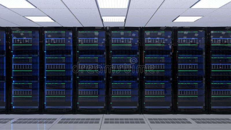 3D 4K Server Room - Data Center - Storage/ Hosting/ Fast Internet ...