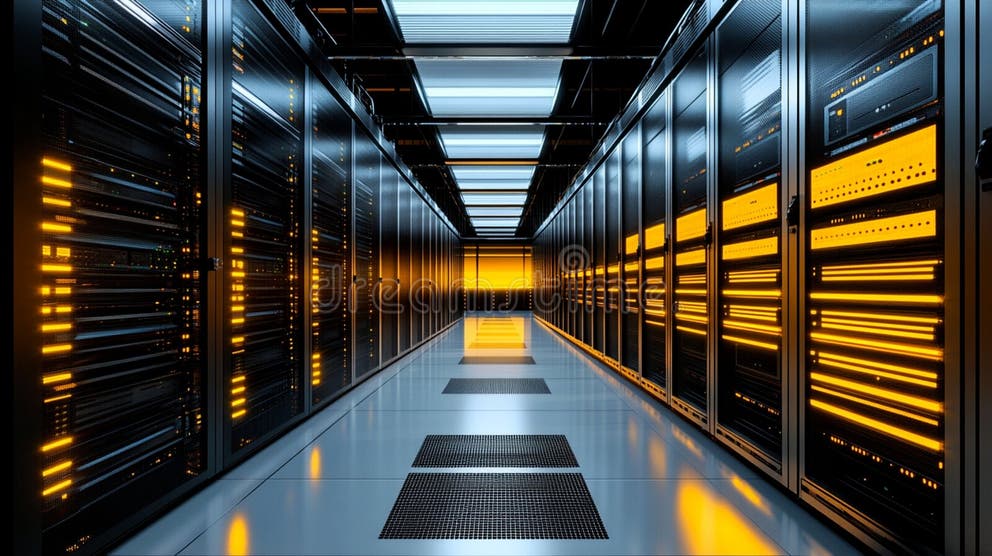 Modern Server Room Interior Design Technology Network Data Center ...