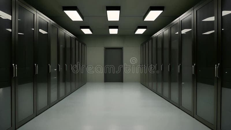 Modern Server Room Interior with Rows of Hardware Stock Video - Video ...