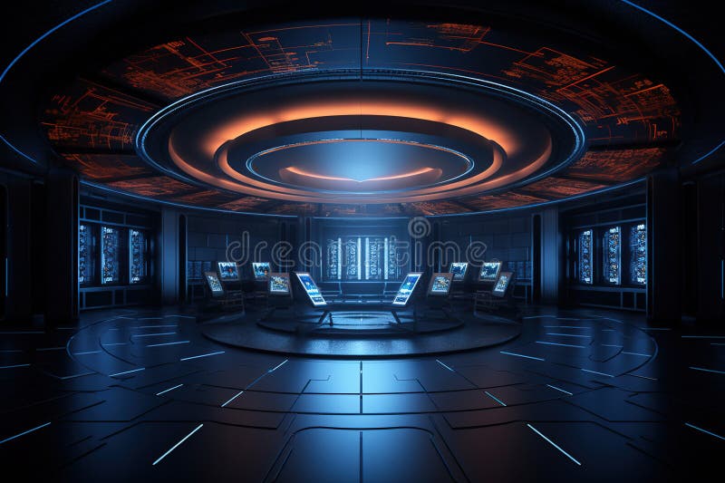 Modern Servers Data Center Room. Cloud, Internet or Cyberspace ...