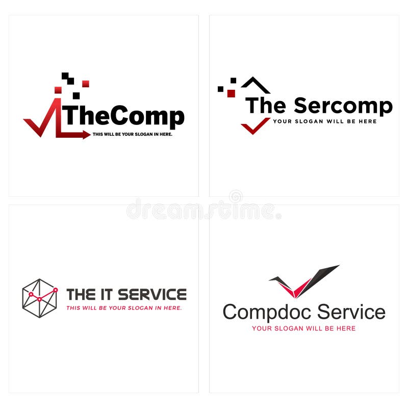 Modern it Service Logo Design Stock Vector - Illustration of business ...