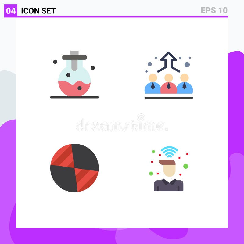 Modern Set of 4 Flat Icons Pictograph of Chemical, Gravity, Business ... Modern Set of 4 Flat Icons Pictograph of Chemical, Gravity, Business ...