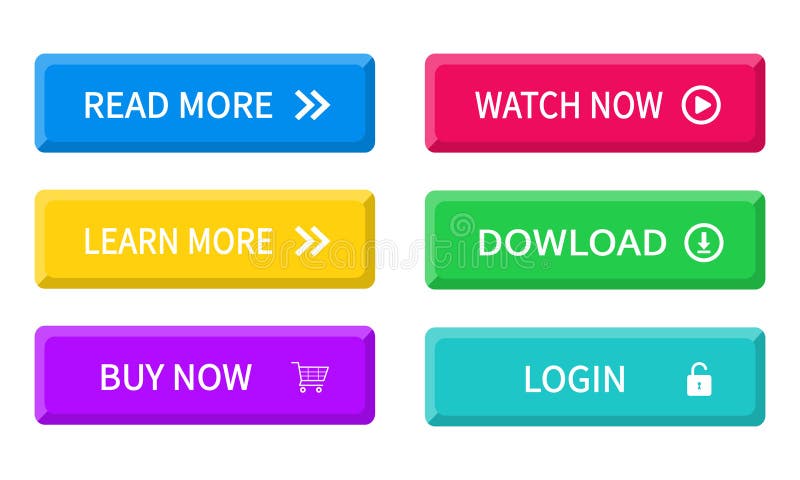 Modern Set Buttons for Infographic. Flat Buttons for Web Ui Design Stock Illustration ...
