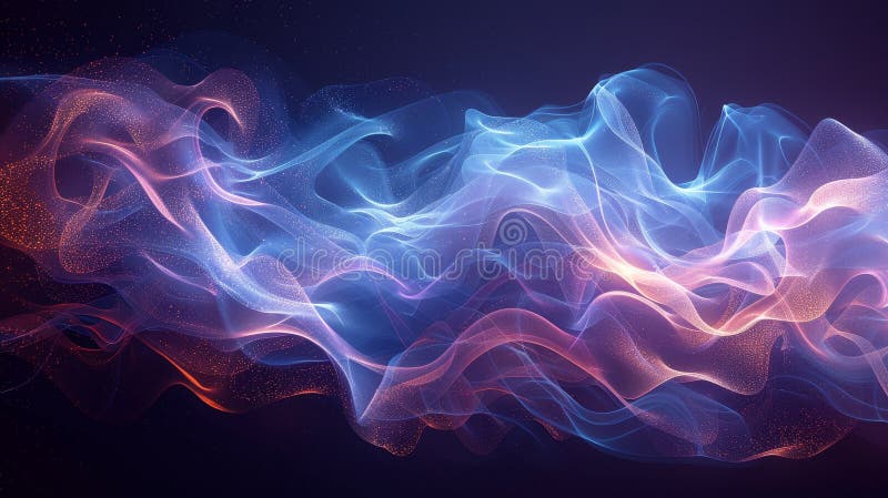 Modern Set of Modern Elements Representing an Air Flow with Abstract ...