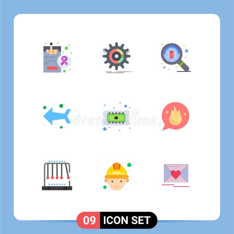 Stock Vector Icon Pack of 9 Line Signs and Symbols for Computer ...