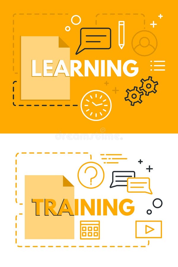 Banner E-learning Concept Illustration Stock Illustration ...