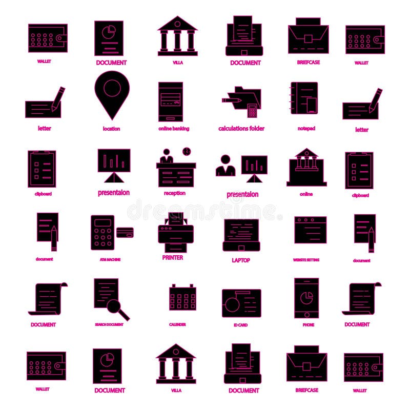 Modern Set of 25 Lines and Symbols Such As Business Chart Cook ...