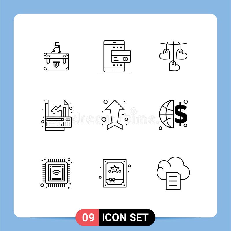 Modern Set of 9 Outlines Pictograph of Data, Hanging, Mobile, Love ... Modern Set of 9 Outlines Pictograph of Data, Hanging, Mobile, Love ...