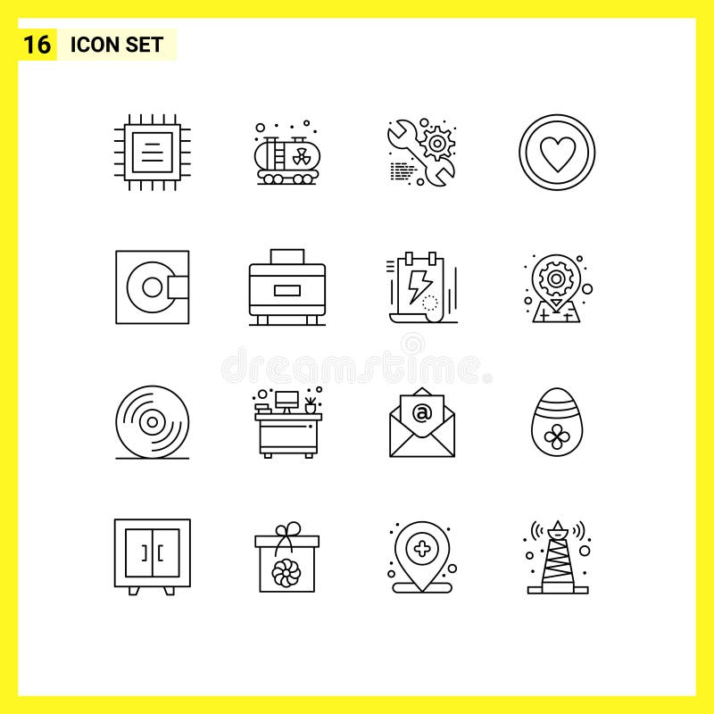 Modern Set of 16 Outlines Pictograph of Products, Electronics, Web ...