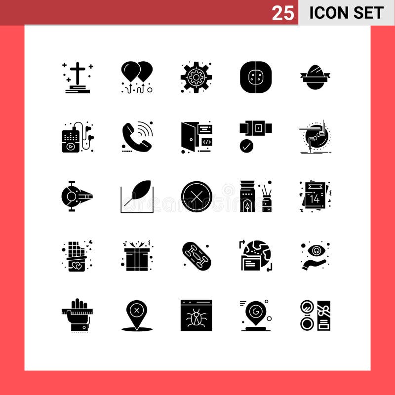 Modern Set of 25 Solid Glyphs Pictograph of Egg, Laboratory, Business ...