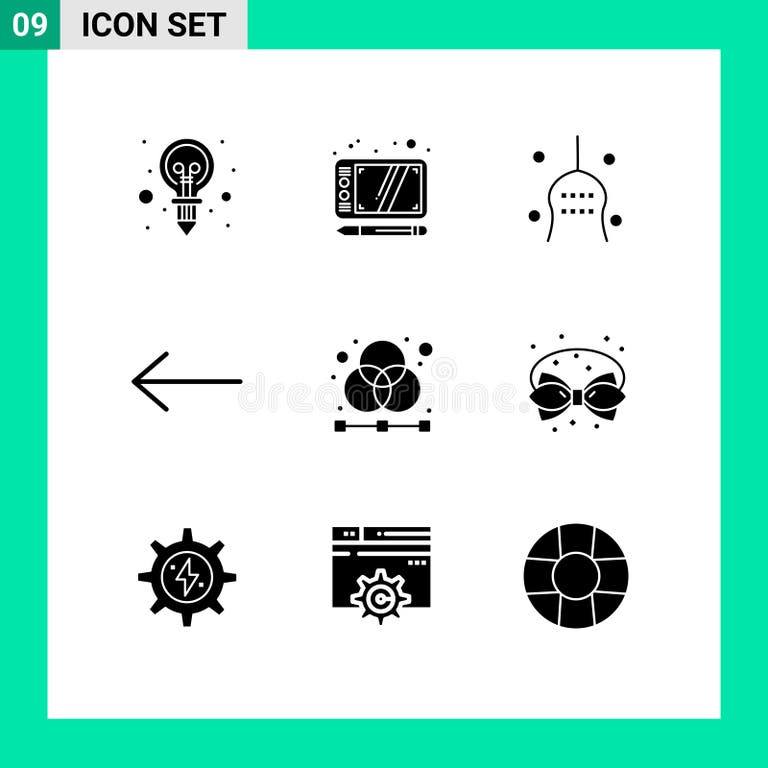 Modern Set of 9 Solid Glyphs Pictograph of Graphic, Design ...