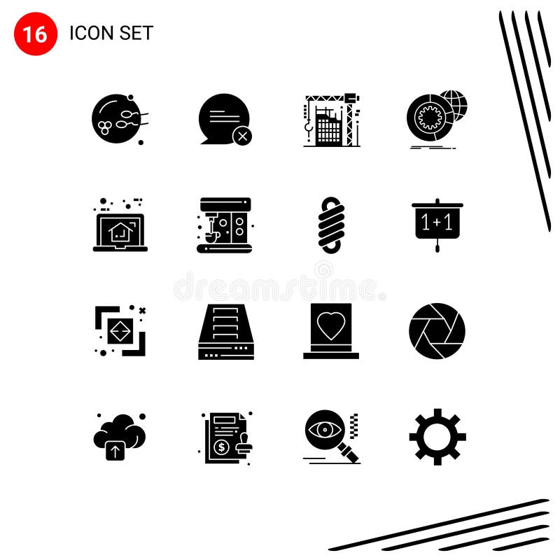 Modern Set of 16 Solid Glyphs Pictograph of Services, Analysis ...