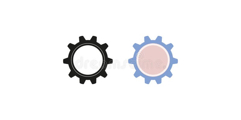 Modern Settings Gear Icon with Two Variations for UI and Applications ...