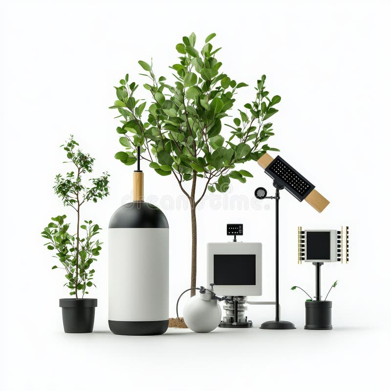 A Modern Setup Featuring Plants Technology and Sustainable Design ...