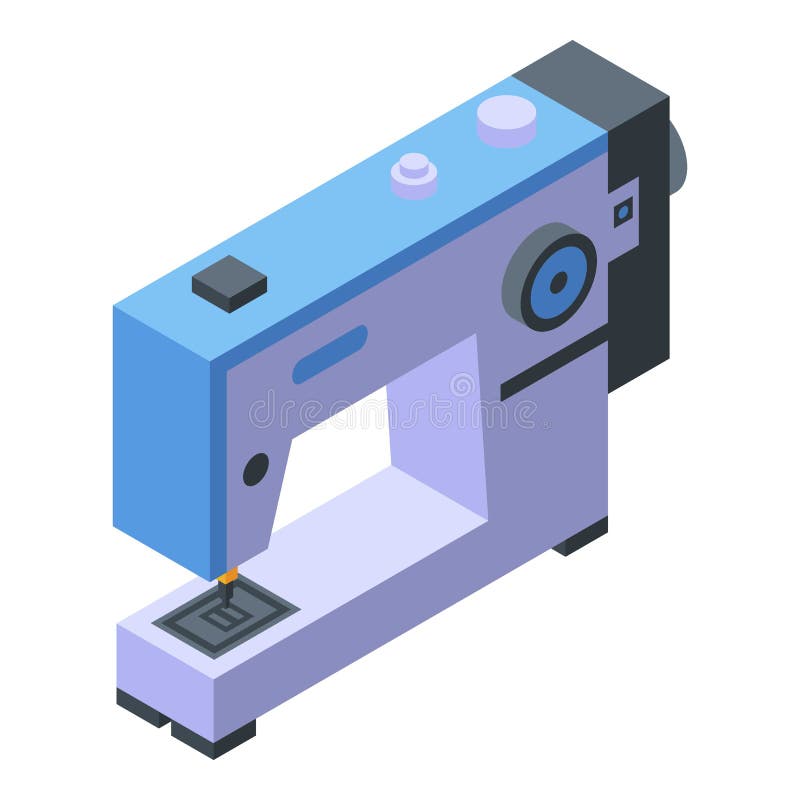 Modern Sew Machine Icon, Isometric Style Stock Vector - Illustration of ...