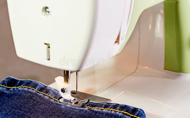 Modern Sewing Machine Close-up Stock Photo - Image of machine, loop ...