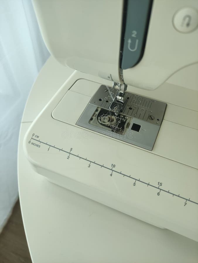 Modern Sewing Machine Presser Foot Closeup, Macro Stock Image - Image ...