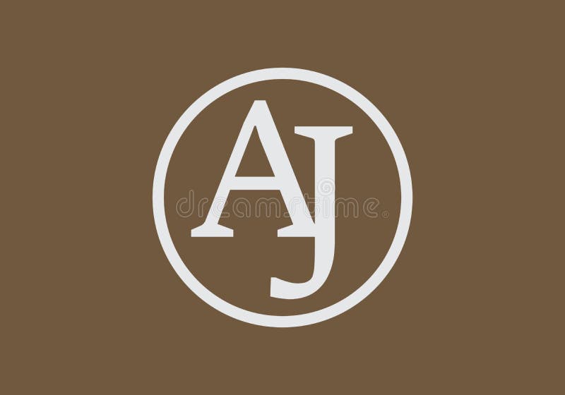 Modern Shape of AJ Initial Letter Stock Vector - Illustration of ...
