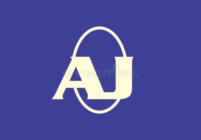 Modern Shape of AJ Initial Letter Stock Vector - Illustration of emblem ...