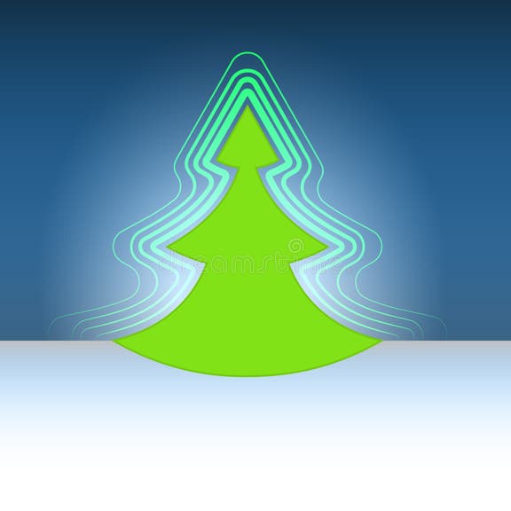 Modern Shape Christmas Green Tree Flare Stock Vector - Illustration of ...