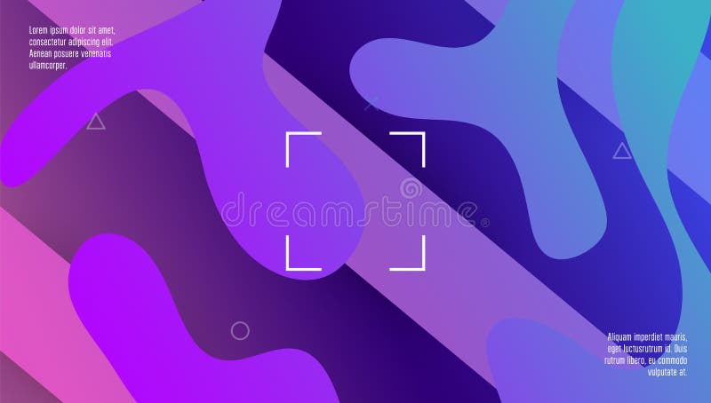 Modern Shape. Futuristic Pattern. Purple Trendy Poster Stock Vector ...