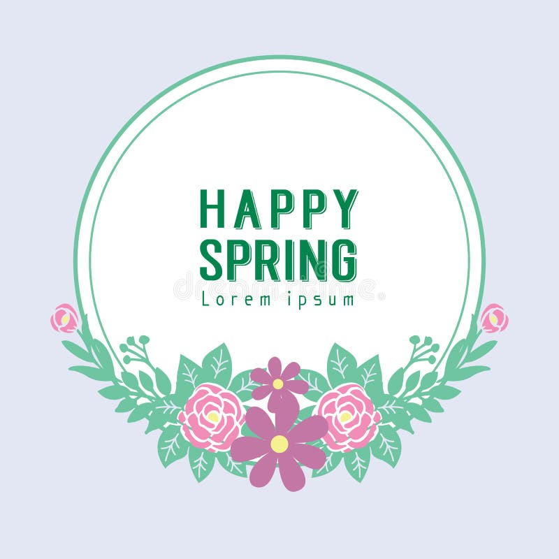 Modern Shape of Leaf and Flower Frame, for Happy Spring Wallpaper ...