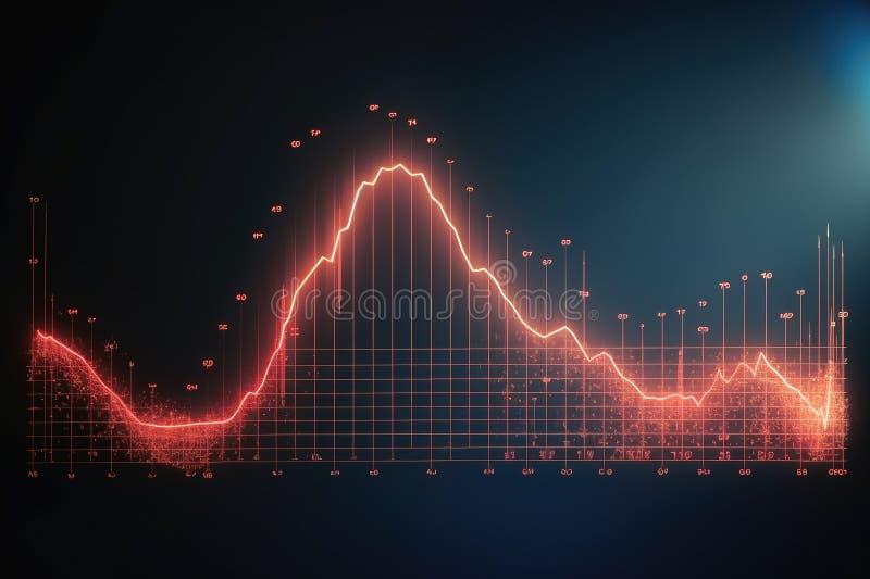 Modern Share Price Chart Concept on a Screen Stock Illustration ...