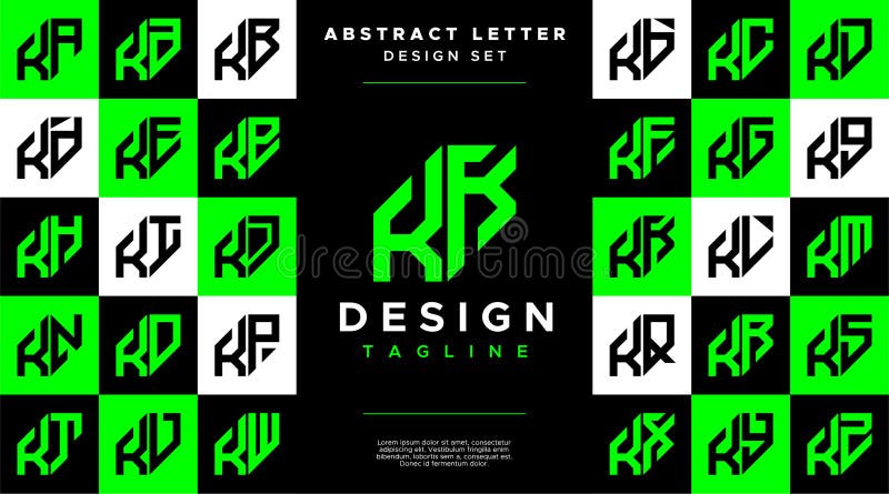 Modern Sharp Line Abstract Letter K KK Logo Bundle Stock Vector ...