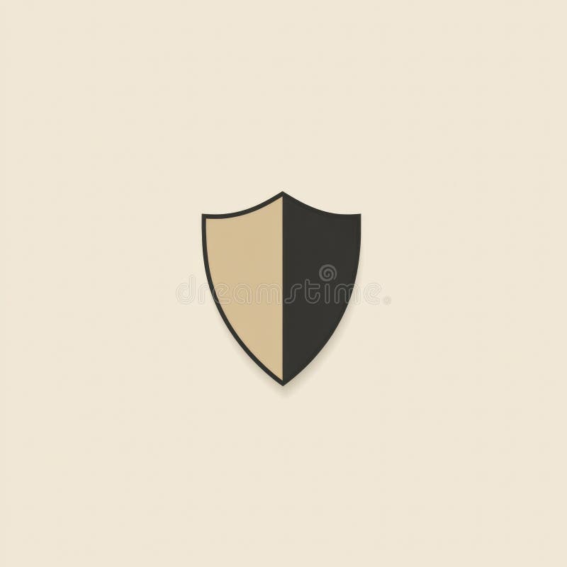Modern Shield Design Featuring Contrasting Colors Suitable for Branding ...