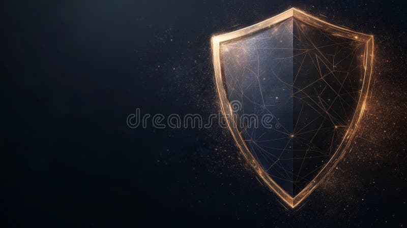 A Modern Shield Design with Glowing Elements, Symbolizing Protection ...