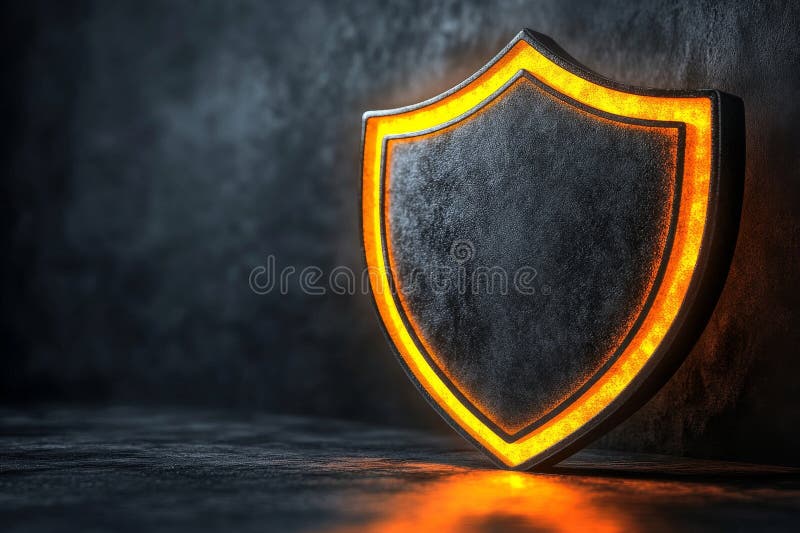 A Modern Shield Icon Illustrating Concepts of Security and Protection ...