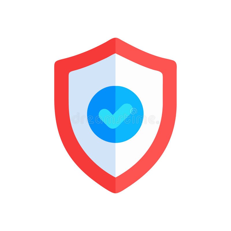 Modern Shield Icon for Safety Stock Illustration - Illustration of ...