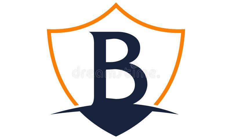 Modern Shield Letter B stock vector. Illustration of initial - 104123873