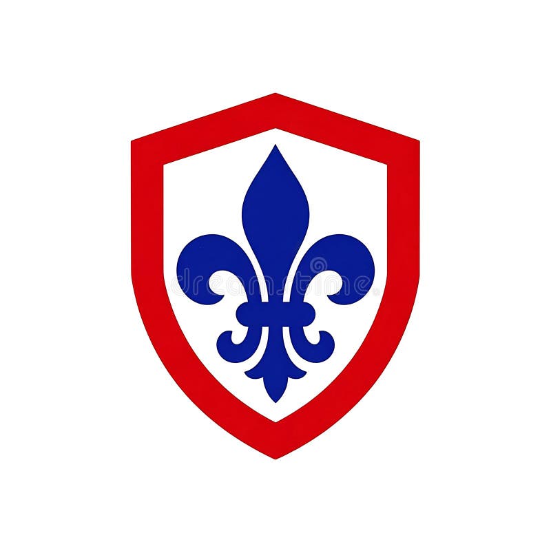 Modern Shield Logo with Fleur-de-lis Stock Illustration - Illustration ...