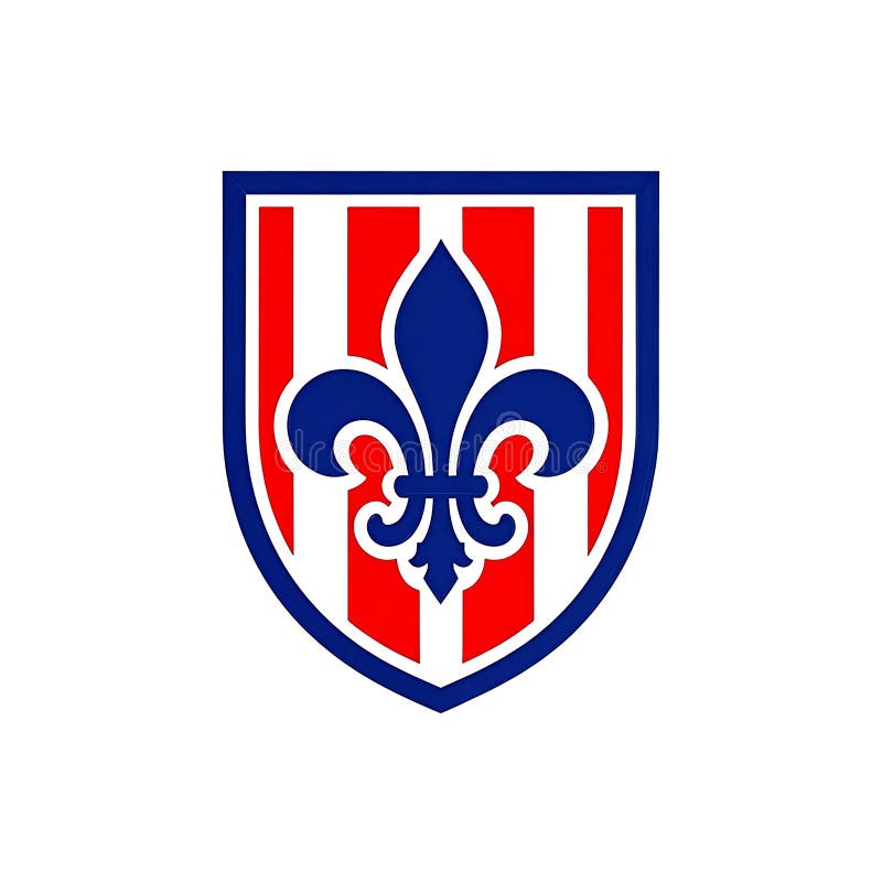 Modern Shield Logo with Fleur-de-lis Stock Illustration - Illustration ...