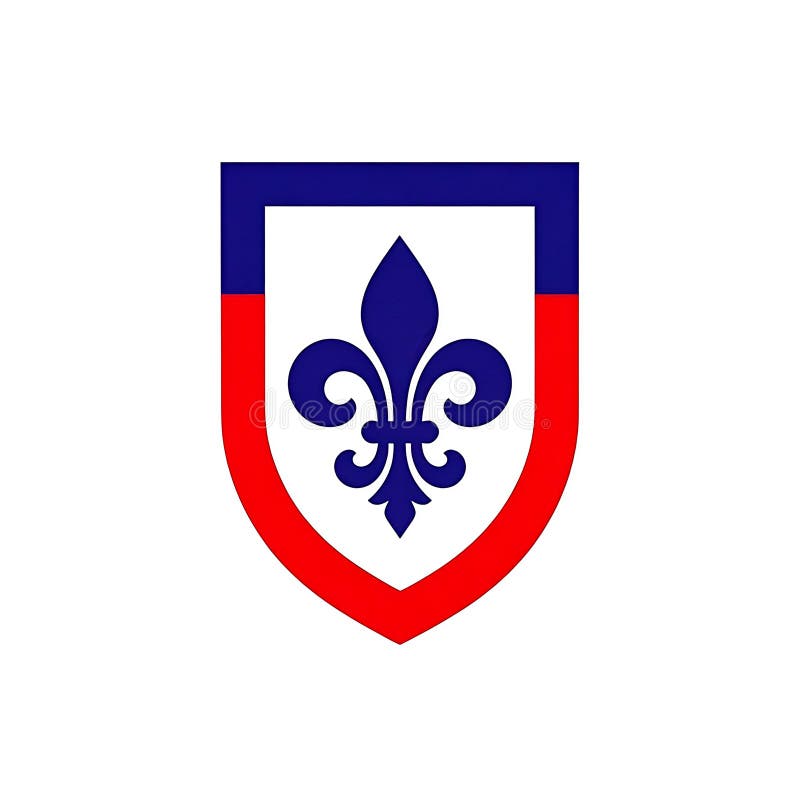 Modern Shield Logo with Fleur-de-lis Stock Illustration - Illustration ...