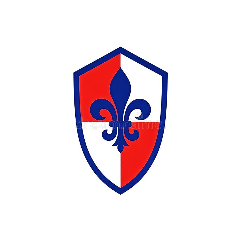 Modern Shield Logo with Fleur-de-lis Stock Illustration - Illustration ...