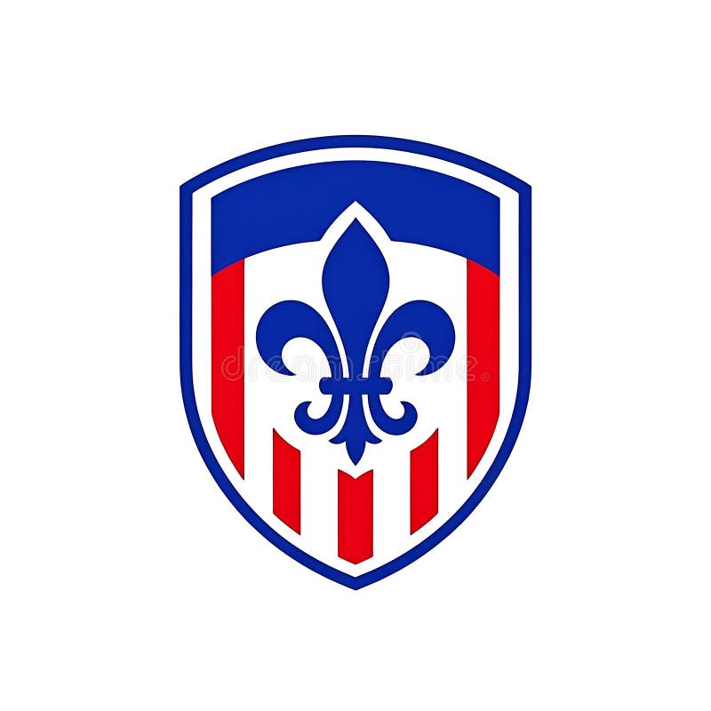 Modern Shield Logo with Fleur-de-lis Stock Illustration - Illustration ...