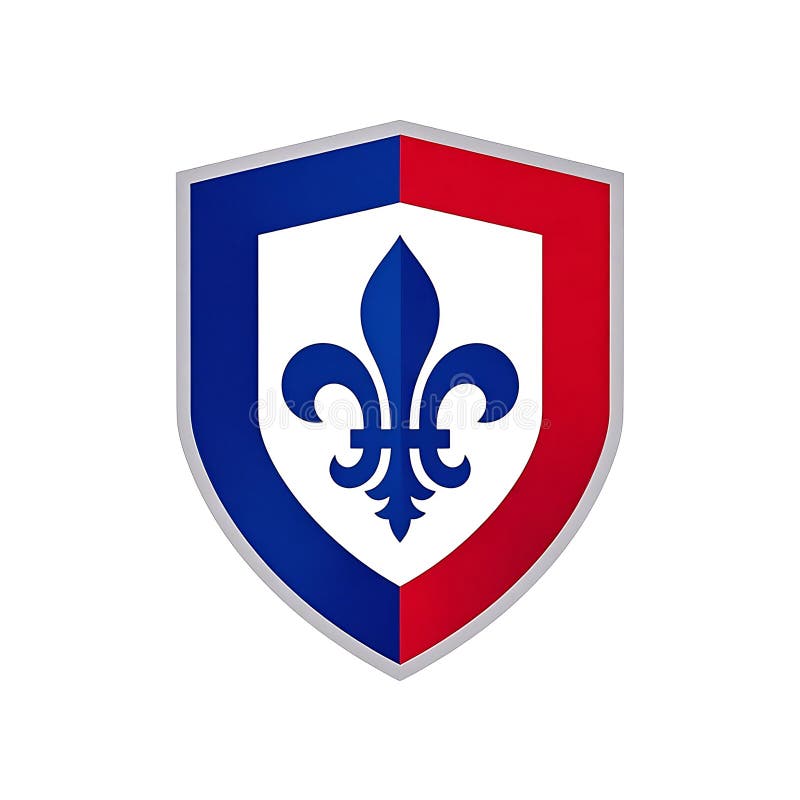 Modern Shield Logo with Fleur-de-lis Stock Illustration - Illustration ...