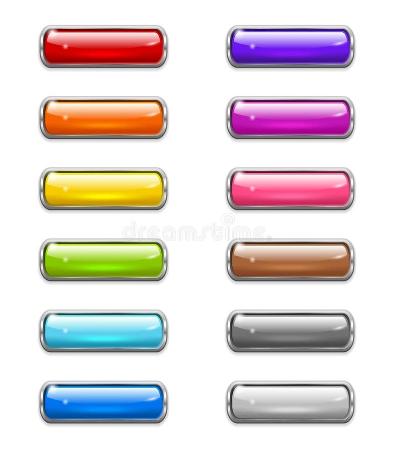 Metal buttons. [Vector] stock vector. Illustration of light - 3780679