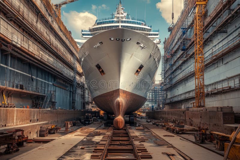 Modern Ship Construction in Dry Dock a Glimpse into Shipbuilding and ...