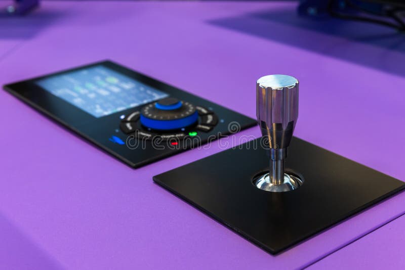 Modern Ship Control Panel Dynamic Positioning Joystick Stock Photos ...