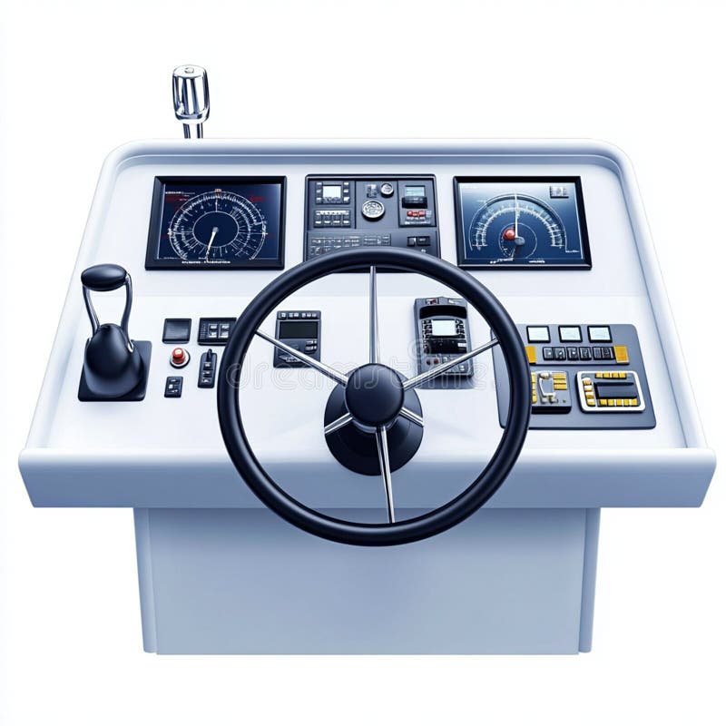 Modern Ship Control Panel Helm Navigation System Digital Interface ...