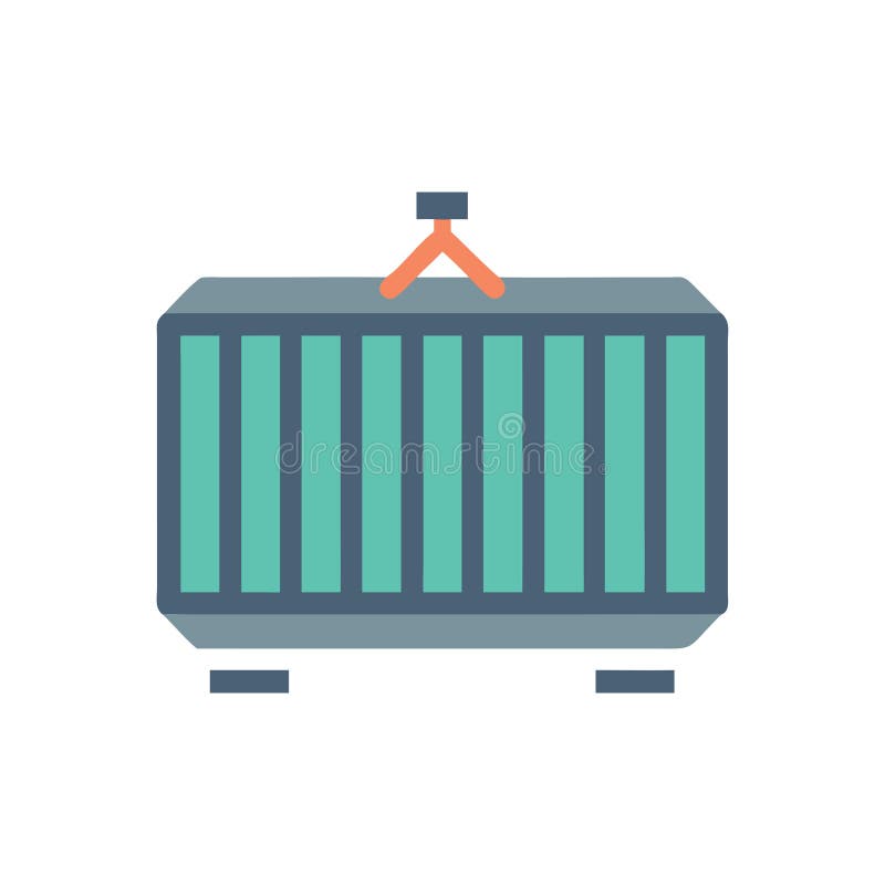 Modern Shipping Container Icon for Freight Stock Image - Illustration ...